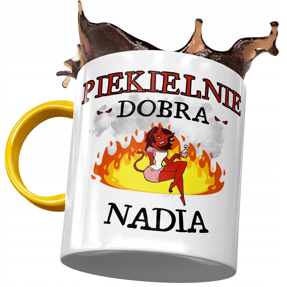 Kubek Żółty Dla Nadii Koleżanki Żony Prezent z Nadrukiem ze Zdjęciem ...