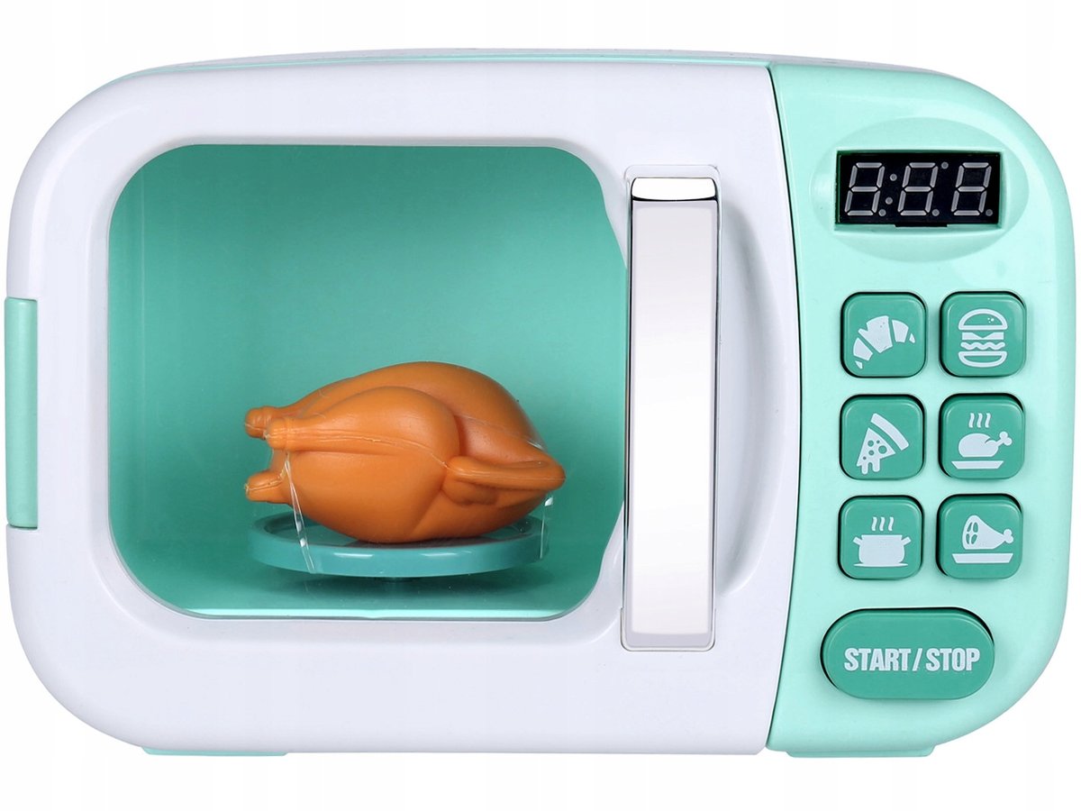 KUCHENKA MIKROFALOWA dla Dzieci Mini Mikrofalówka MIKROFALA DŻWIĘK ...
