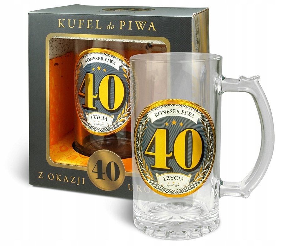 Kufel Do Piwa Na 40Stkę 40 Urodziny Koneser Piwa - Pan Dragon | Sklep ...