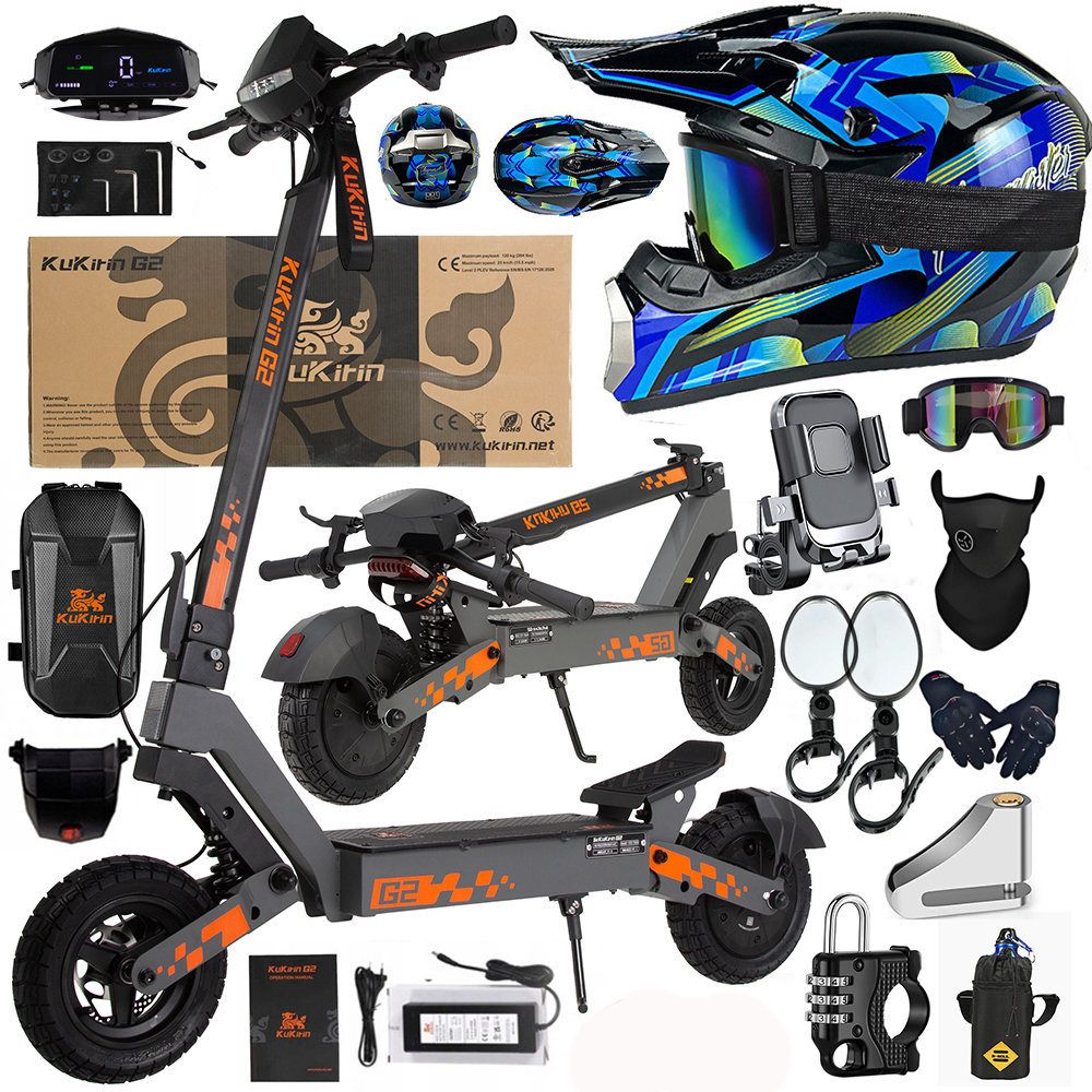 Kukirin G2 Elektryczna Hulajnoga + 8 Prezenty – 1200W, 45 km/h, 48V 15 ...