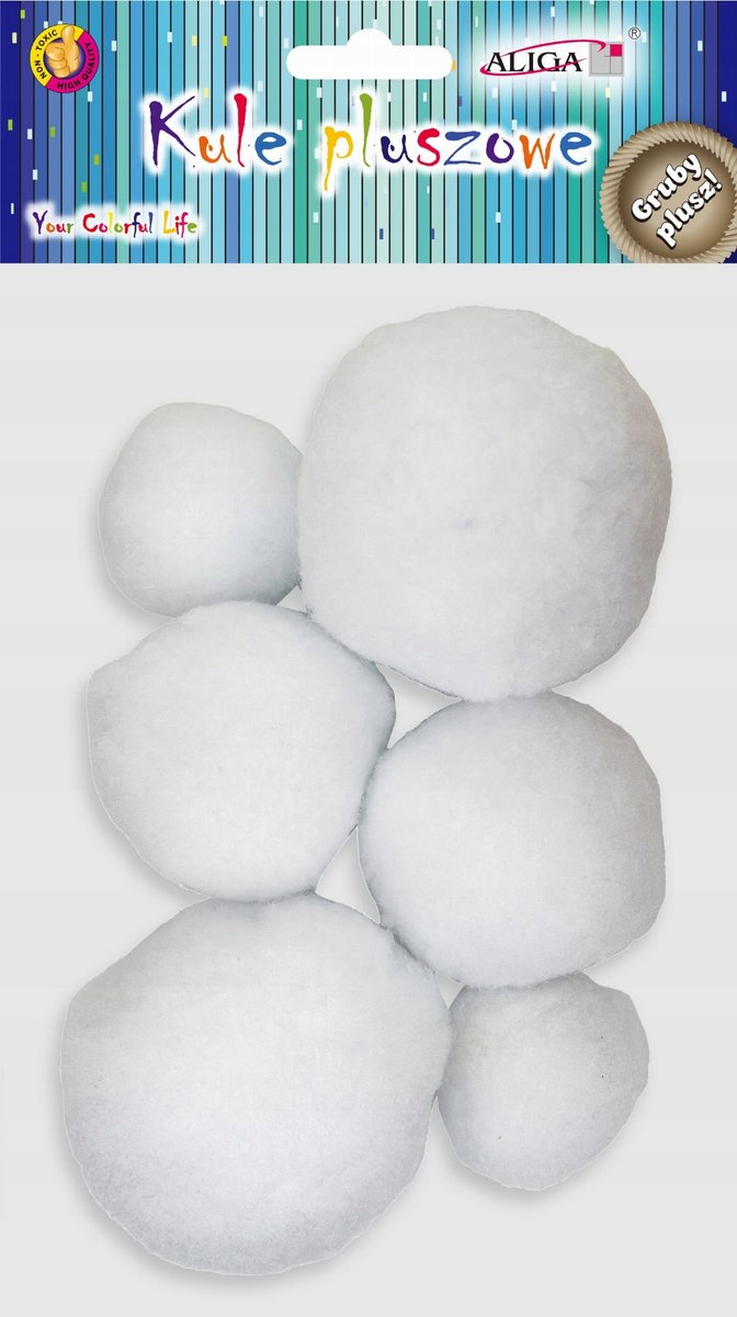 Kule pluszowe kule śnieżne z pluszu mix - ALIGA | Sklep EMPIK.COM