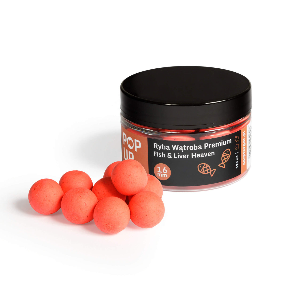 Kulki Pływające POP UP 16mm Ryba + Wątroba 125ml - Carp Target | Sport ...