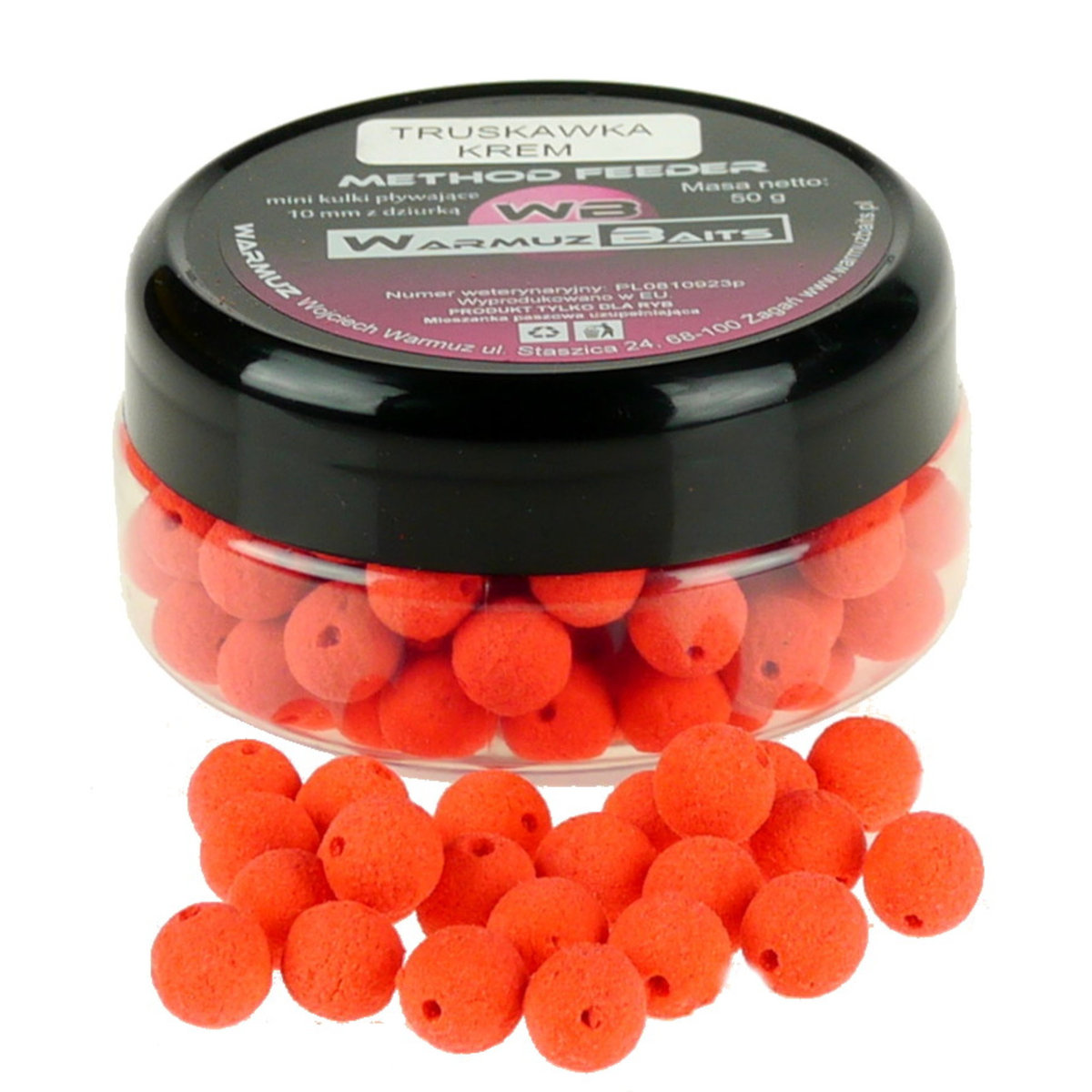 KULKI WARMUZ BAITS POP UP Z DZIURKĄ TRUSKAWKA KREM 10MM - Inna marka ...