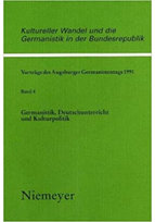 Kultureller Wandel und die Germanistik in der Bundesrepublik ...