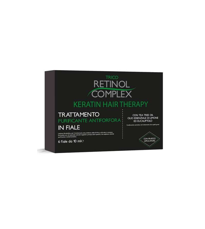Kuracja przeciwłupieżowa -RETINOL COMPLEX KERATIN HAIR- 6 ampułek x 10 ...