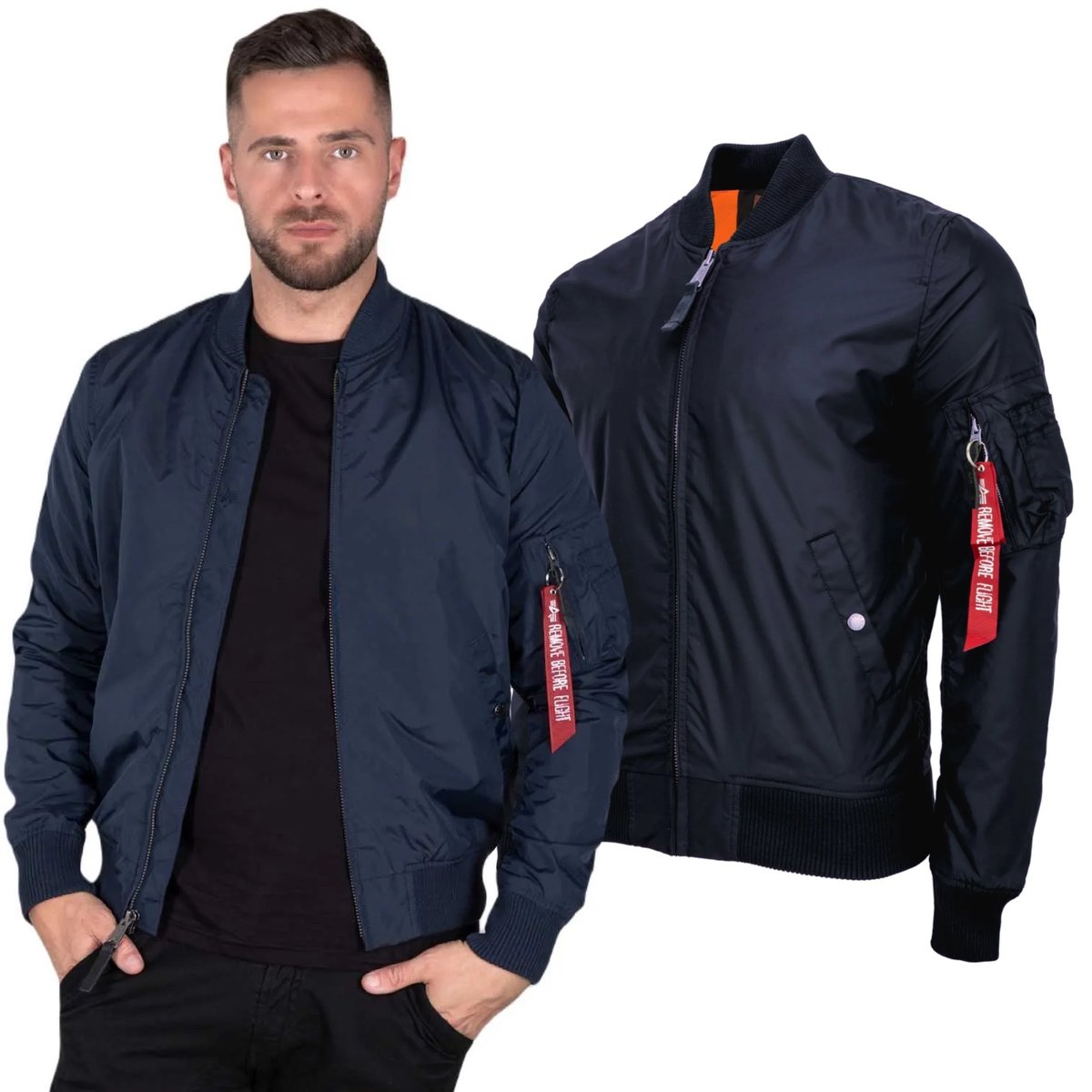 Kurtka Alpha Industries MA-1 TT 191103 07 Granatowa M - Inna marka ...