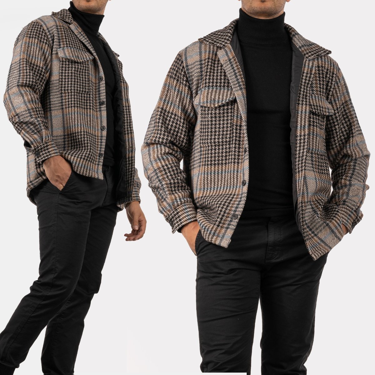 Kurtka Męska Bluza rozpinana OVERSIZE z kołnierzem K-9-2024 M Kolorowy ...