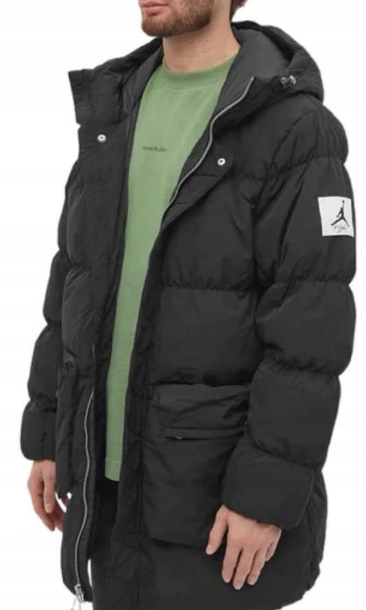 Kurtka Męska Nike Air Jordan Puchowa Zimowa Ciepła Czarna Płaszcz Xl ...