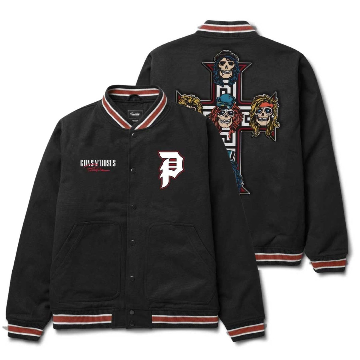 Kurtka męska Primitive x Guns N' Roses Cross Varsity bomberka czarna-M ...