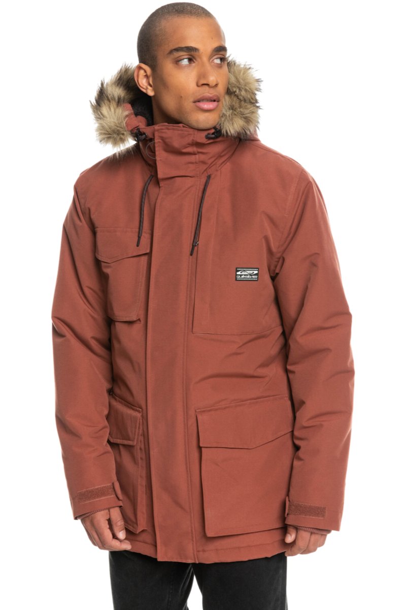 Kurtka Męska Quiksilver Ferris Waterproof Parka Brązowa-L - Quiksilver ...
