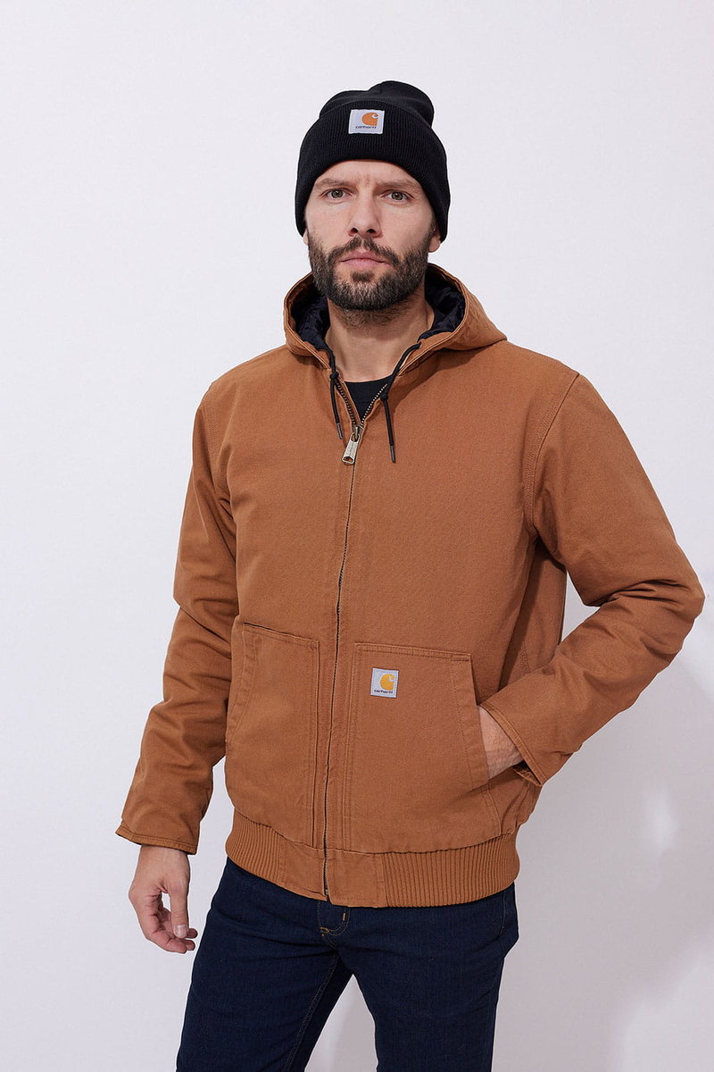 Kurtka męska zimowa Carhartt Washed Duck Active Jacket brown - XL ...