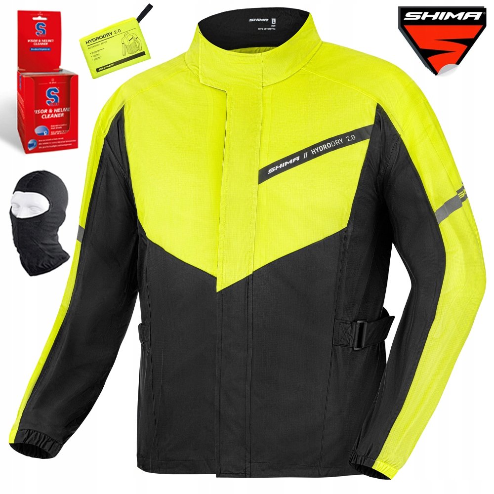 Kurtka Motocyklowa | Shima Hydrodry 2.0 | Wodoodporna Czarny/Fluo Xxl ...