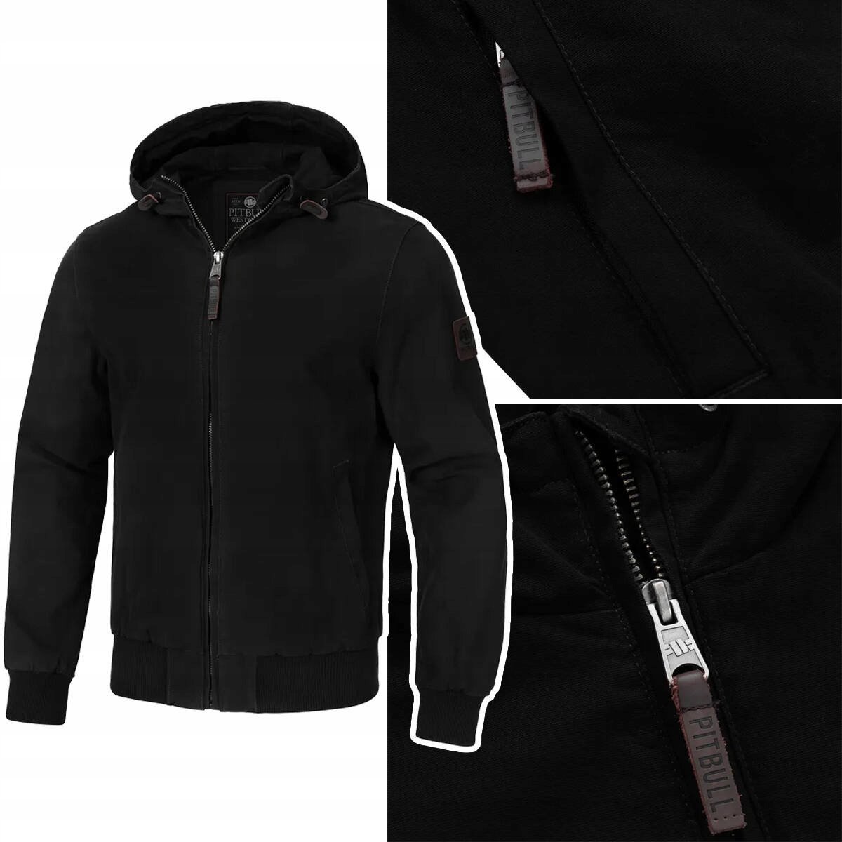 Kurtka Przejściowa Z Kapturem Męska Pit Bull Crimson Czarna R. L - inna (Inny) | Moda Sklep ...