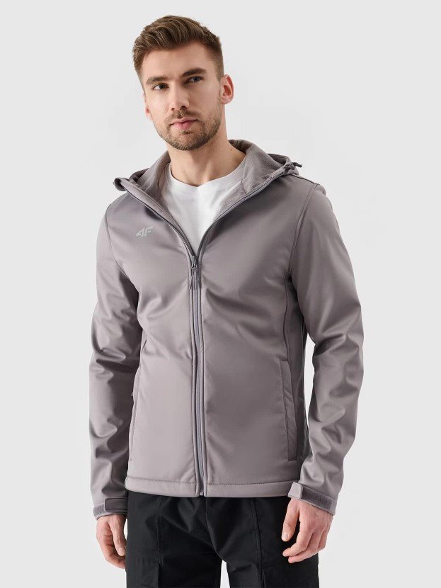 Kurtka softshell wiatroodporna membrana 5 000 męska 4F NOSH4SFM001B-25S Szary - 4F | Sport Sklep ...