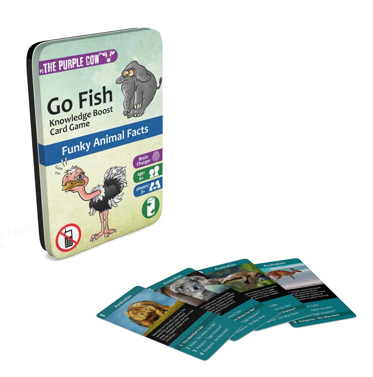 Kwartet - Go Fish Zwierzęta gra karciana The Purple Cow - The Purple ...