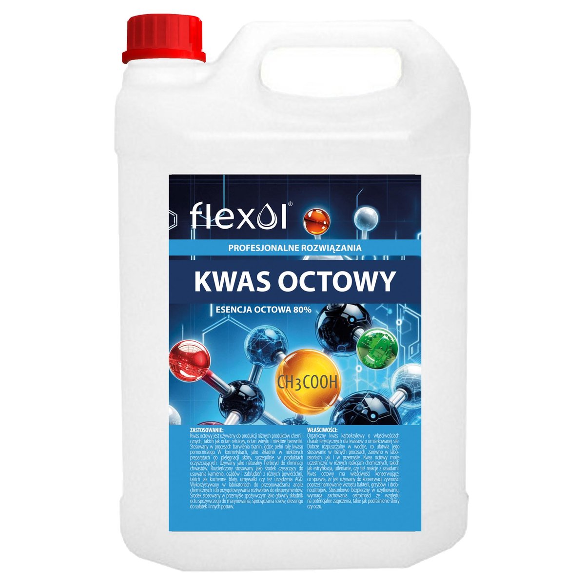 Kwas octowy 4L ESENCJA OCTOWA 80% Flexol - Flexol | Sklep EMPIK.COM