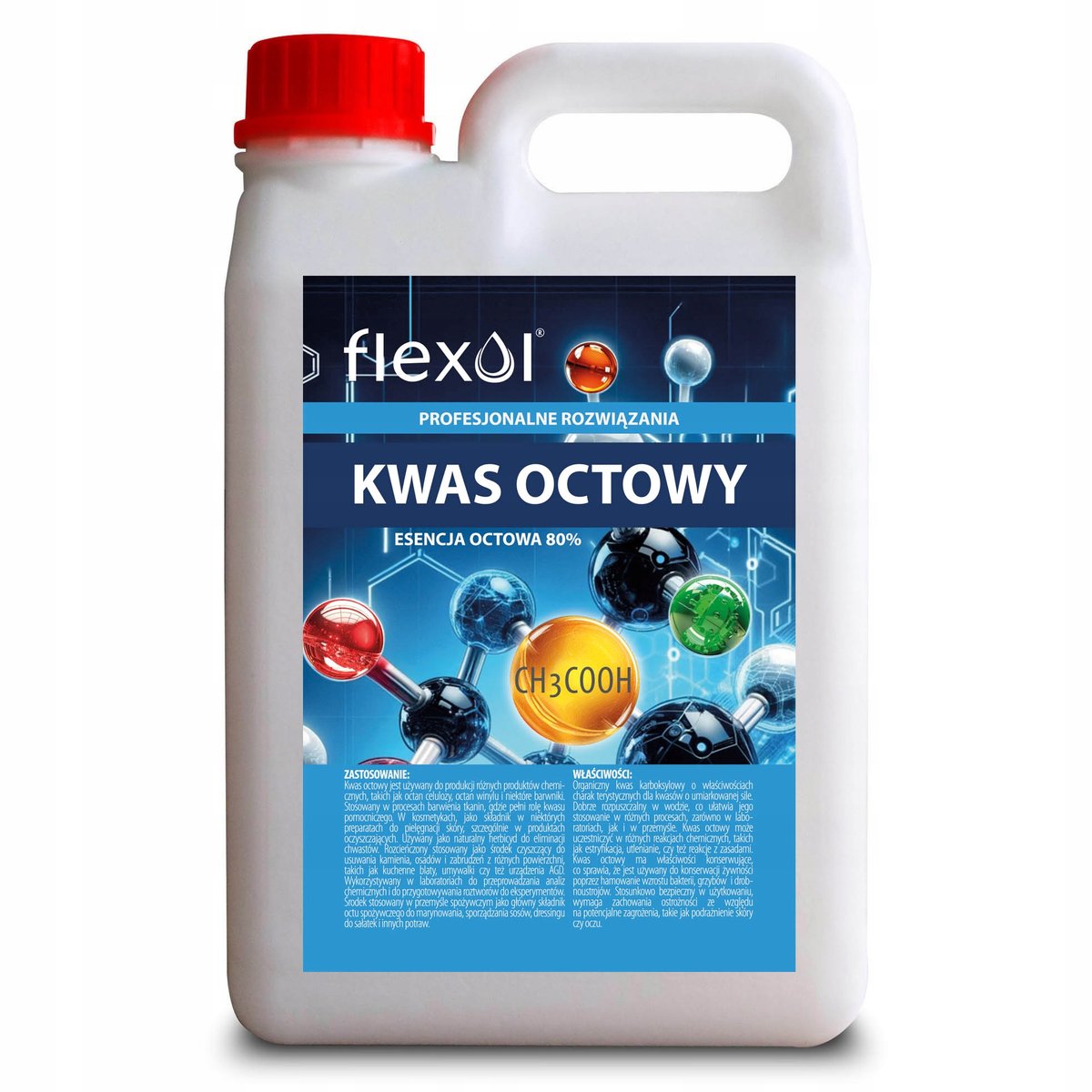 Kwas octowy ESENCJA OCTOWA 80% 2l Flexol - Flexol | Sklep EMPIK.COM