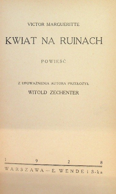 Kwiat na ruinach, 1928 r. - Opracowanie zbiorowe | Książka w Empik