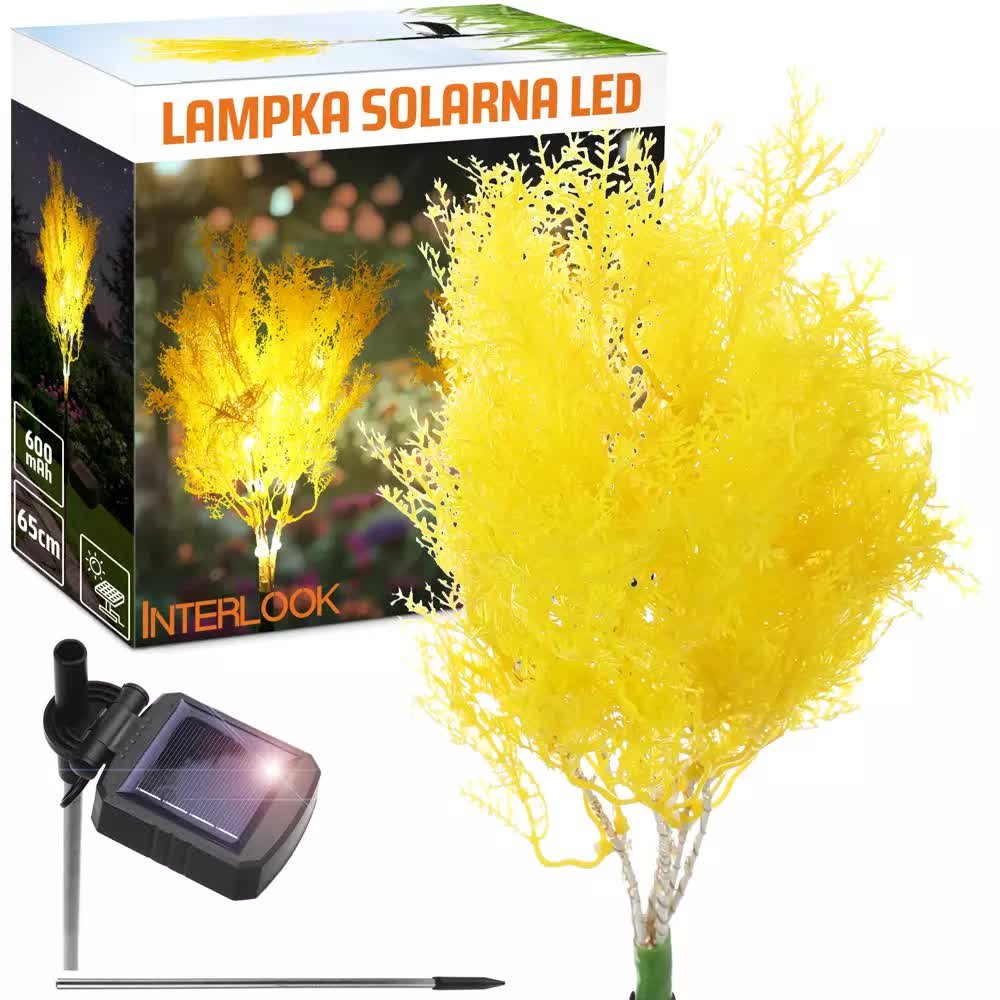 Kwiatek solarny | Ogrodowa lampa solarna LED | 65 cm, 600 mAh | FLD-43 ...