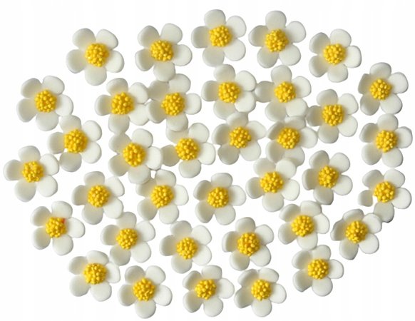 KWIATY CUKROWE DEKORACJA NA TORT KWIATKI BIAŁY 36x - Slado | Przyjęcia ...