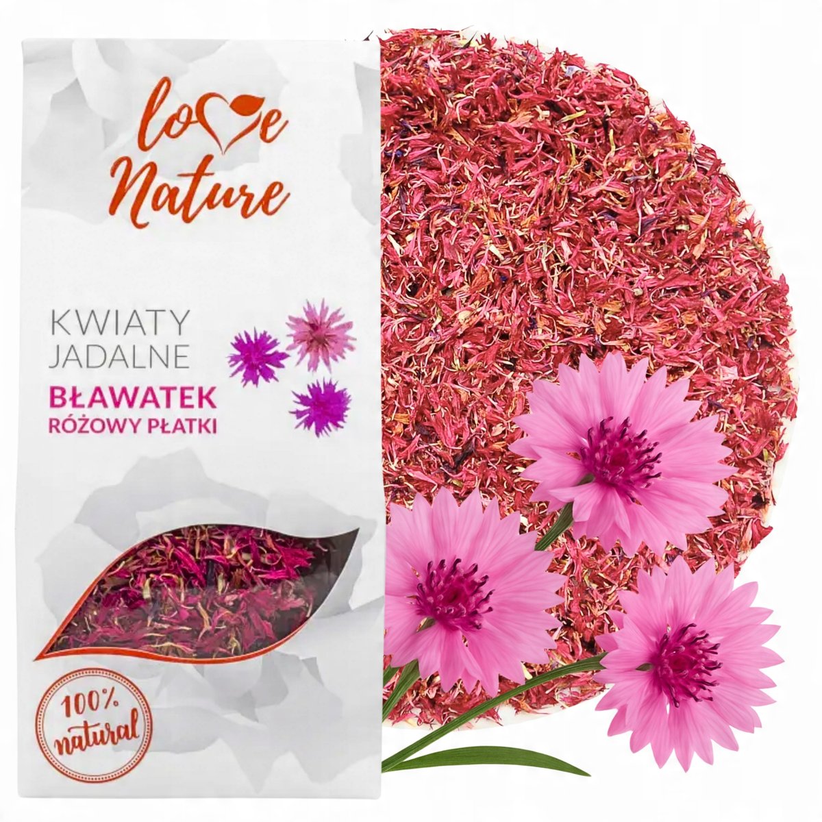 Kwiaty jadalne bławatek ozdoby na tort płatki bławatka suszone urodziny ...