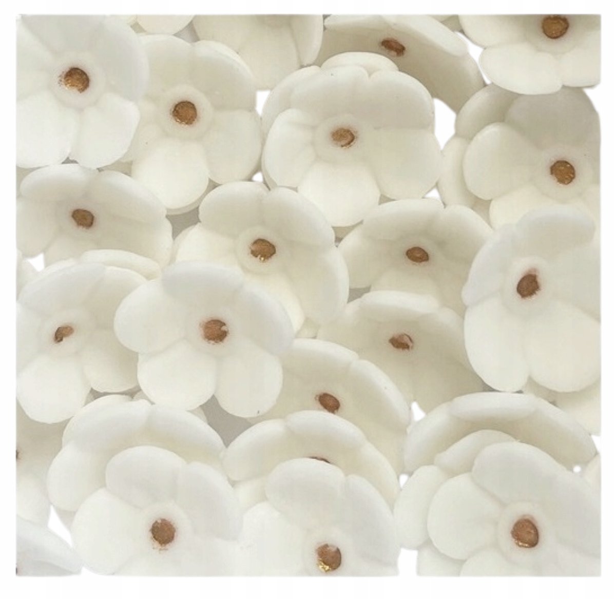 Kwiaty na tort cukrowe białe ozdoby na tort dekoracje urodzinowe kwiat ...