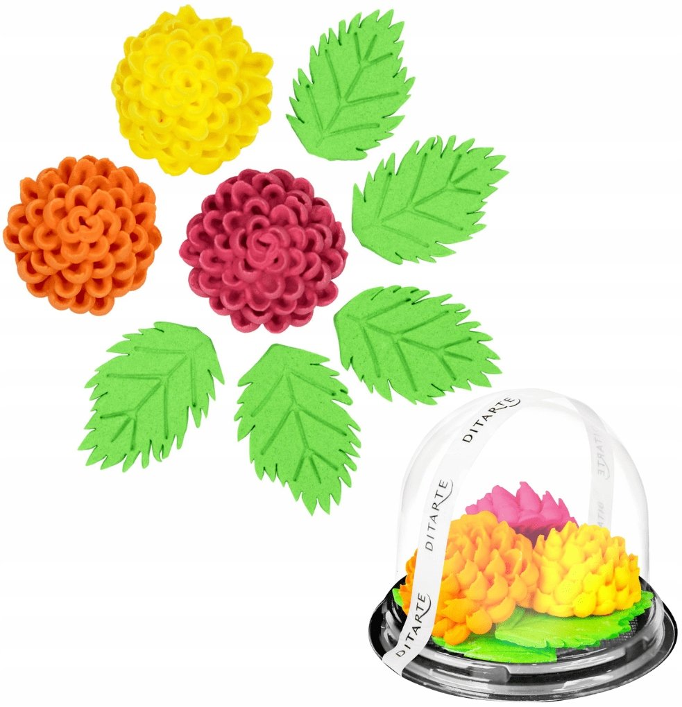 Kwiaty Na Tort Cukrowe Dekoracje Urodziny Jadalne Subtelna kwiatki 3D ...