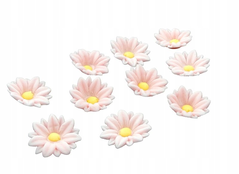 KWIATY NA TORT dekoracje cukrowe SZAFRANKI różowy URODZINY 10szt - Rose ...