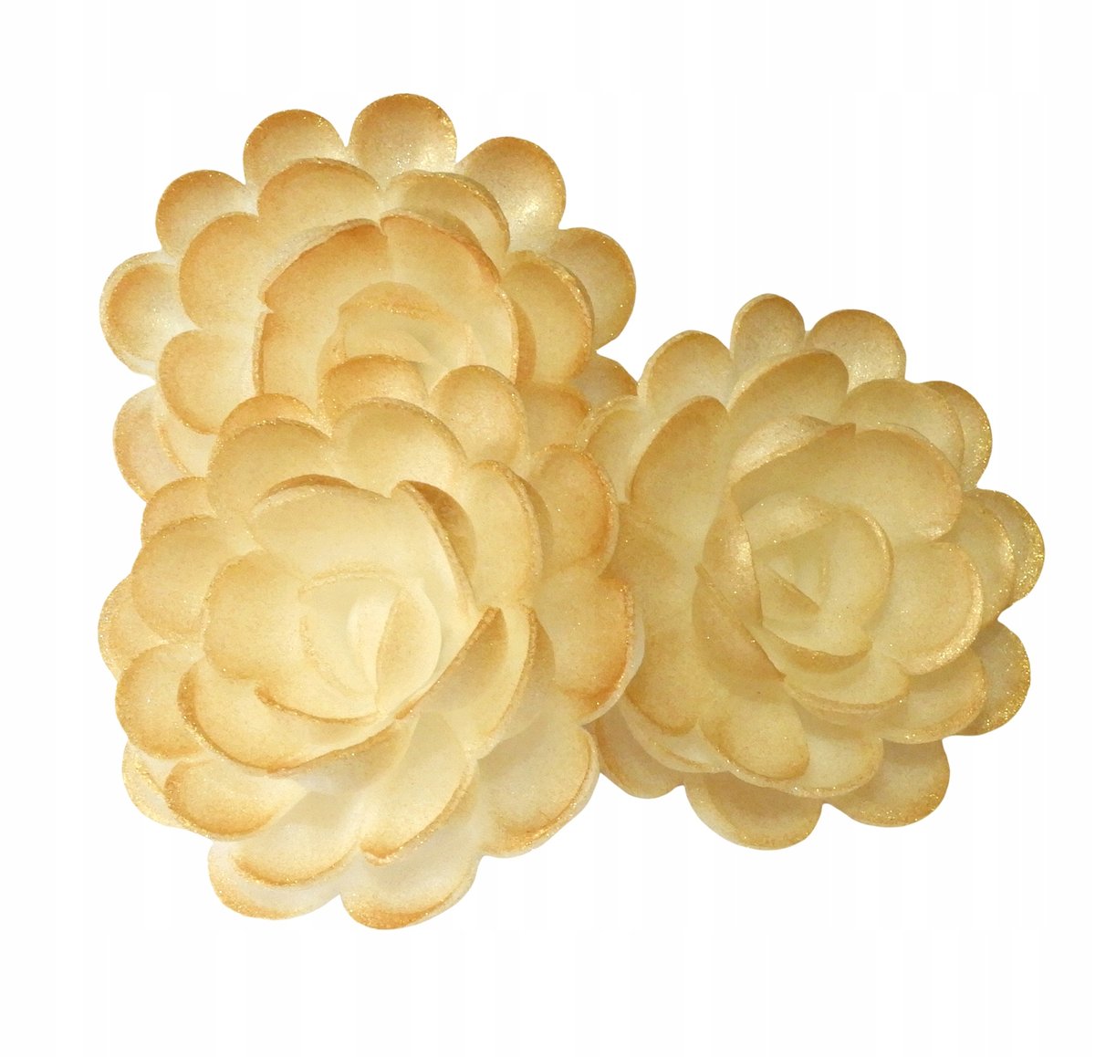 KWIATY NA TORT kwiat waflowy DEKORACJE urodziny RÓŻA ozdoby na tort ...