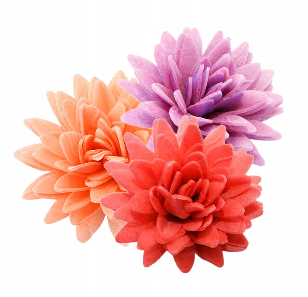 Kwiaty na tort waflowe ozdoby na tort dekoracje urodzinowe aster kwiat ...