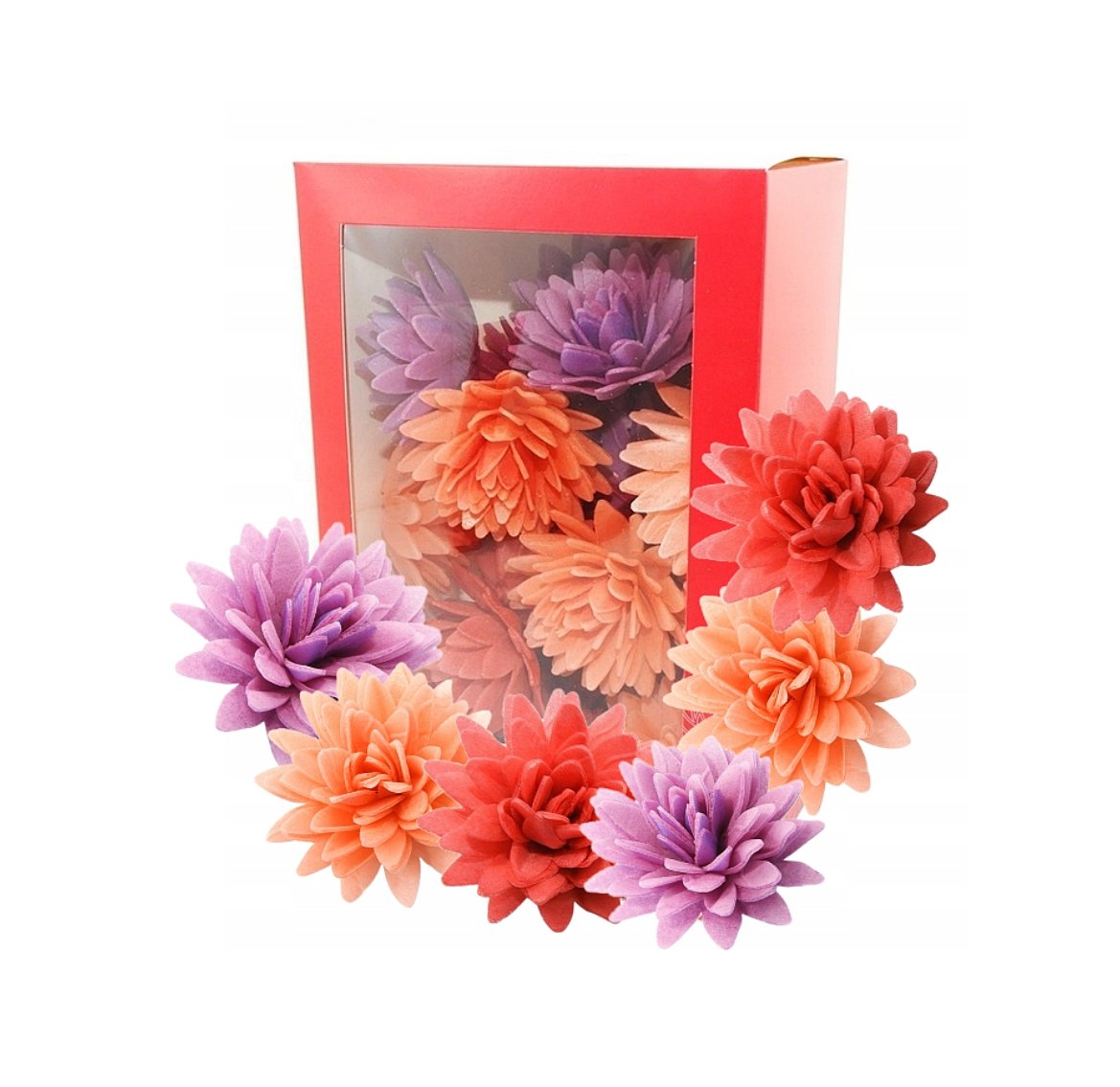 Kwiaty na tort waflowe ozdoby na tort dekoracje urodzinowe kwiat aster ...