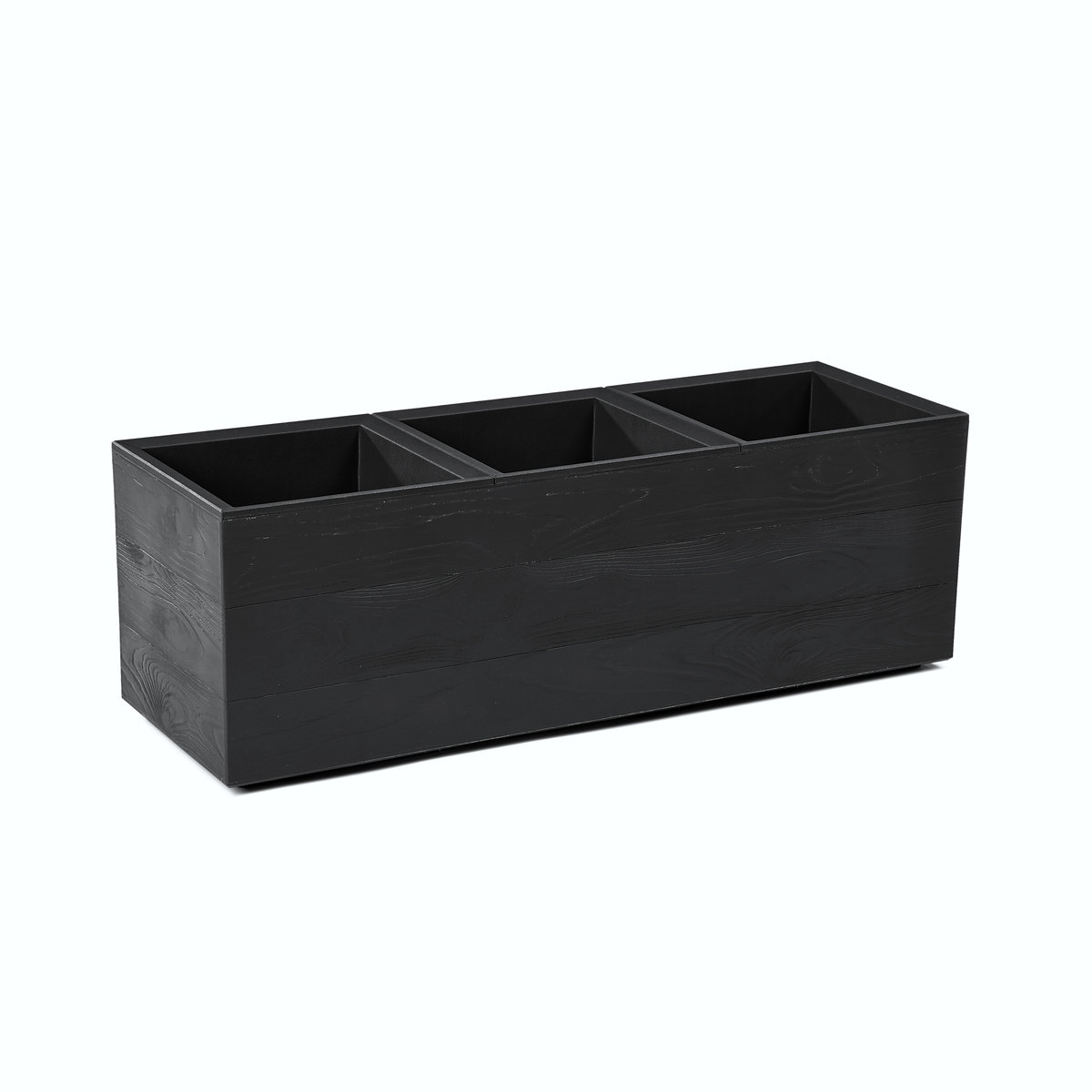 Kwietnik na kółkach KARO 90x30X30cm wz. DESKA kol. CZARNY - Lamela ...