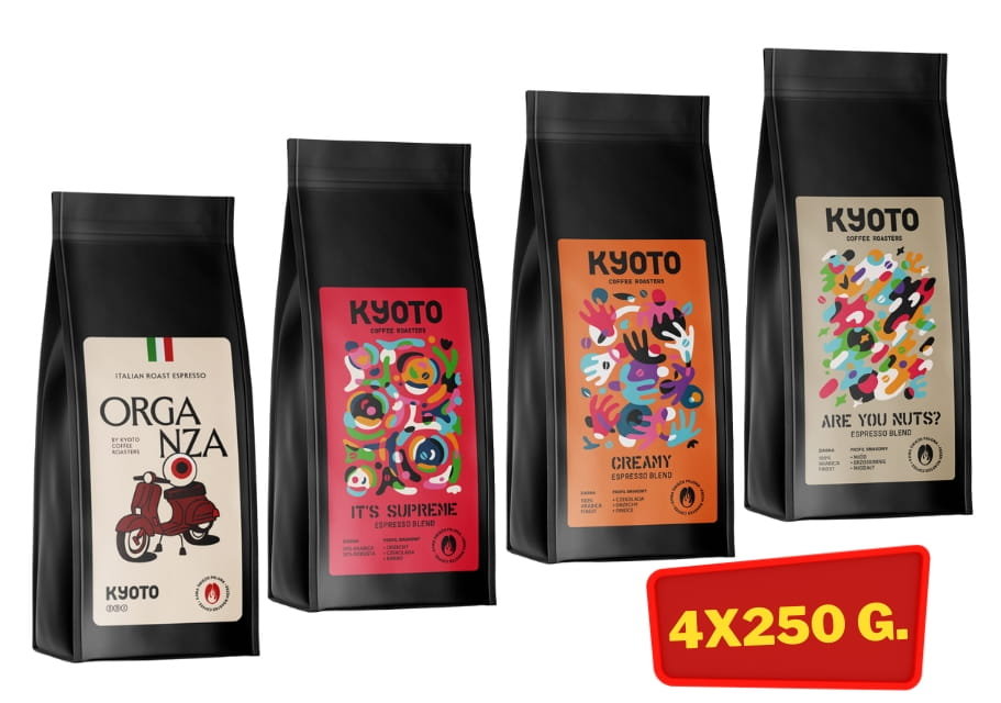 KYOTO Espresso (Zestaw degustacyjny BLENDS) 4 x 250 g - Kyoto Coffee Roasters | Sklep EMPIK.COM