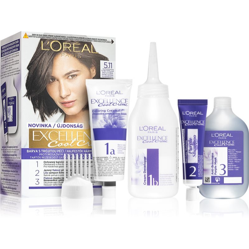L’Oreal Paris Excellence Cool Creme farba do włosów odcień 5.11 Ultra ...