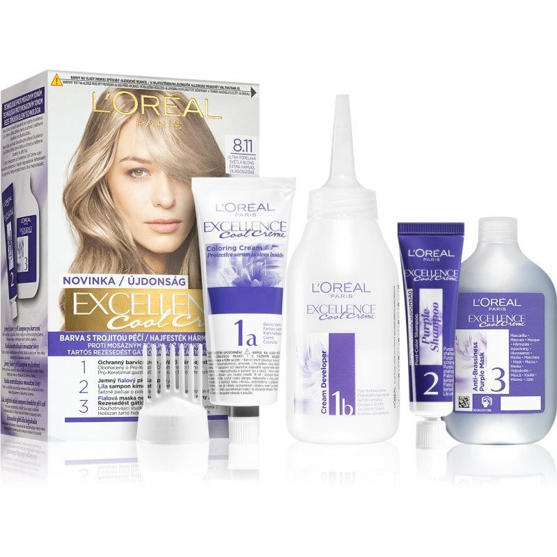 L’Oreal Paris Excellence Cool Creme farba do włosów odcień 8.11 Ultra ...
