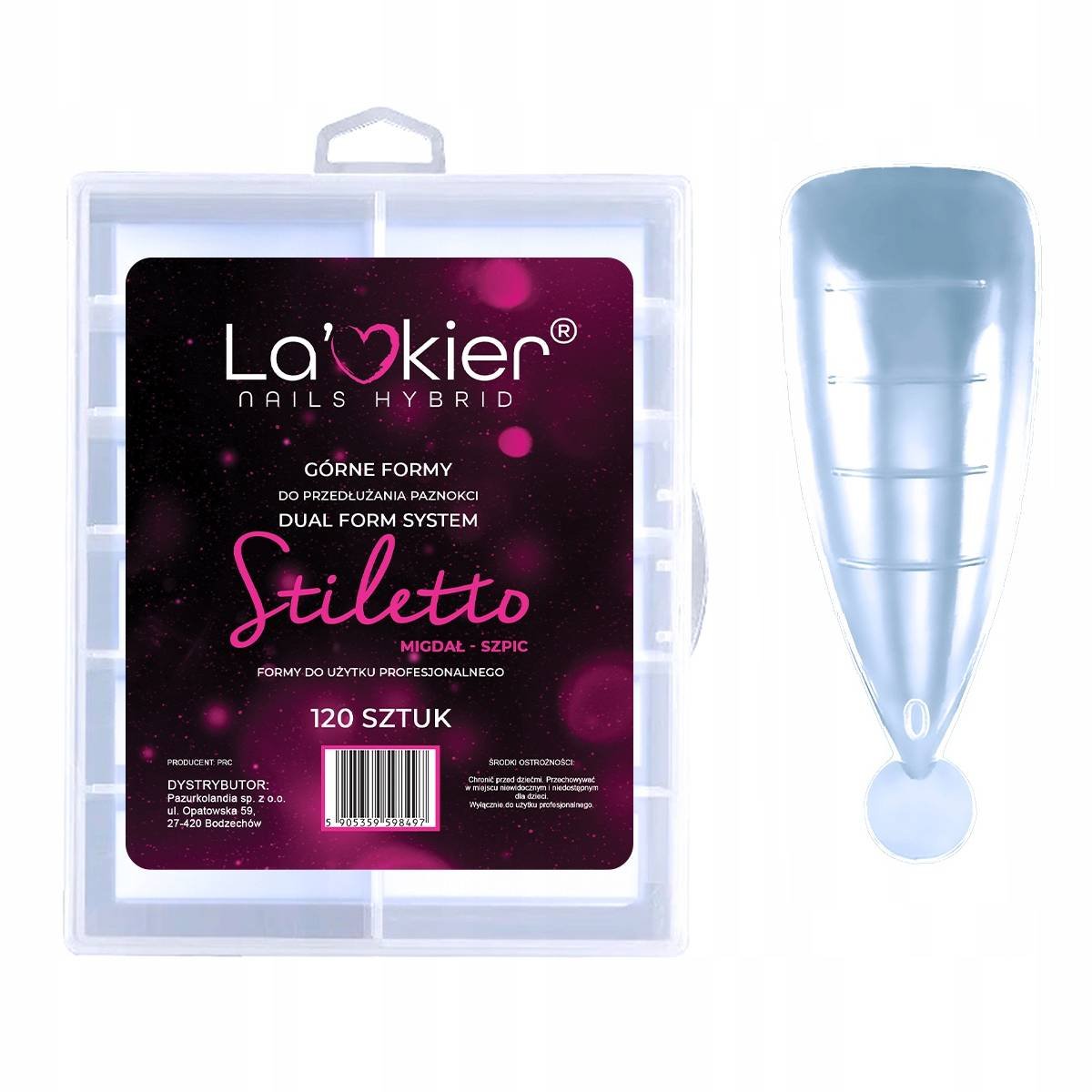 La'kier Górne Formy do paznokci DUAL FORM Stiletto | Sklep EMPIK.COM