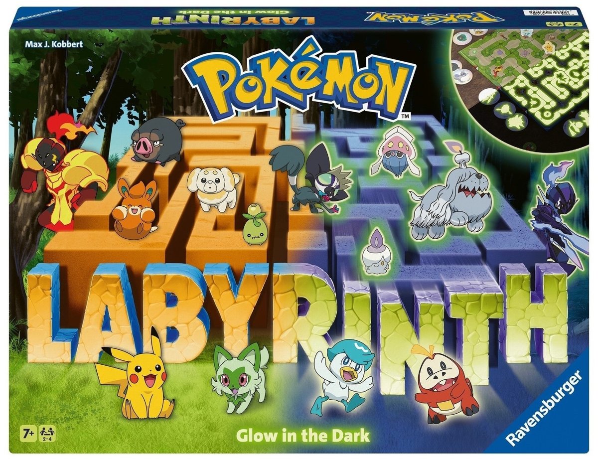 Labyrinth Pokemon Świecący w ciemności, gra planszowa, Ravensburger ...
