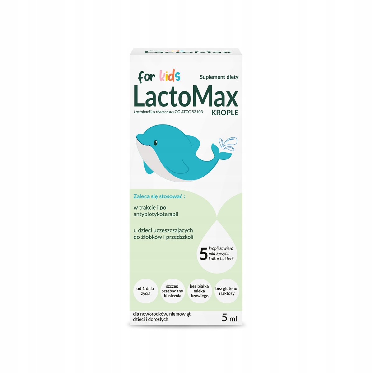 LactoMax Krople Probiotyk Dla Dzieci Odporność Suplement Diety 5ml ...