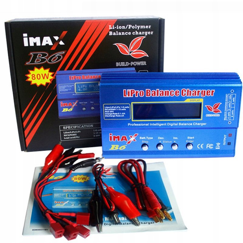 Ładowarka Akumulatorów IMAX B6 6A 80W LiPo NiMH duży zestaw - Imax ...