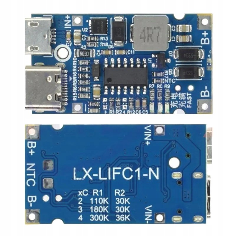 Ładowarka BMS 2S 4,5V-15V 18W 2A z obsługą szybkiego ładowania QC Micro ...