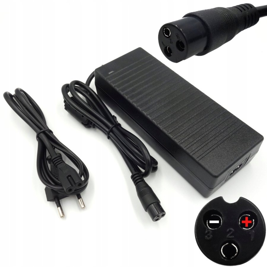 Ładowarka do roweru elektrycznego hulajnogi zasilacz 42v 2a 12mm 3pin 36v - Nepower | Sport ...