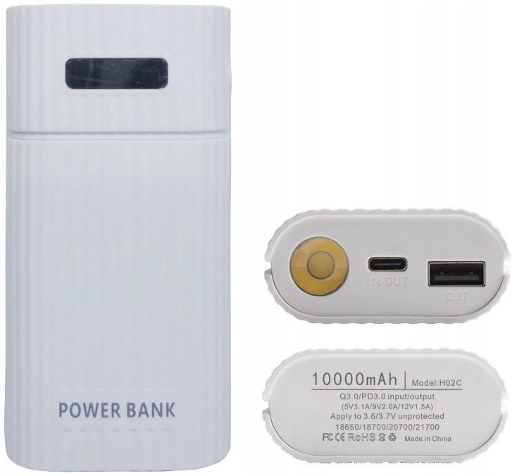 Ładowarka + Powerbank 22W 10000mAh do akumulatorów 18650 18700 20700 21700 - Electronica4u ...