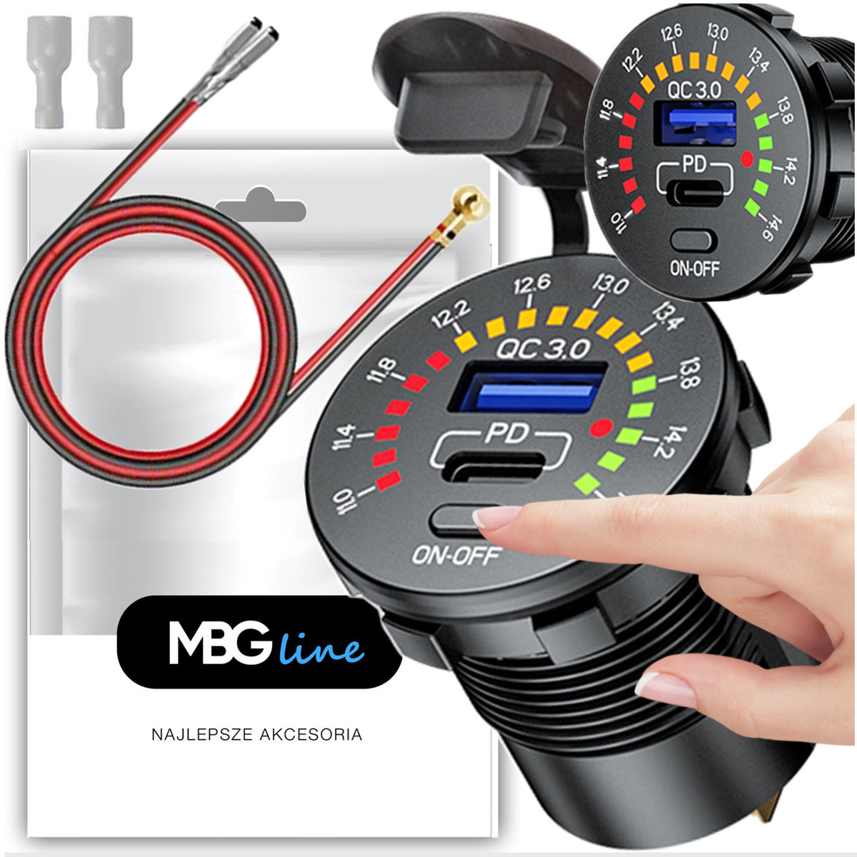 Ładowarka samochodowa MBG LINE MC3088PD - Inna marka | Motoryzacja EMPIK