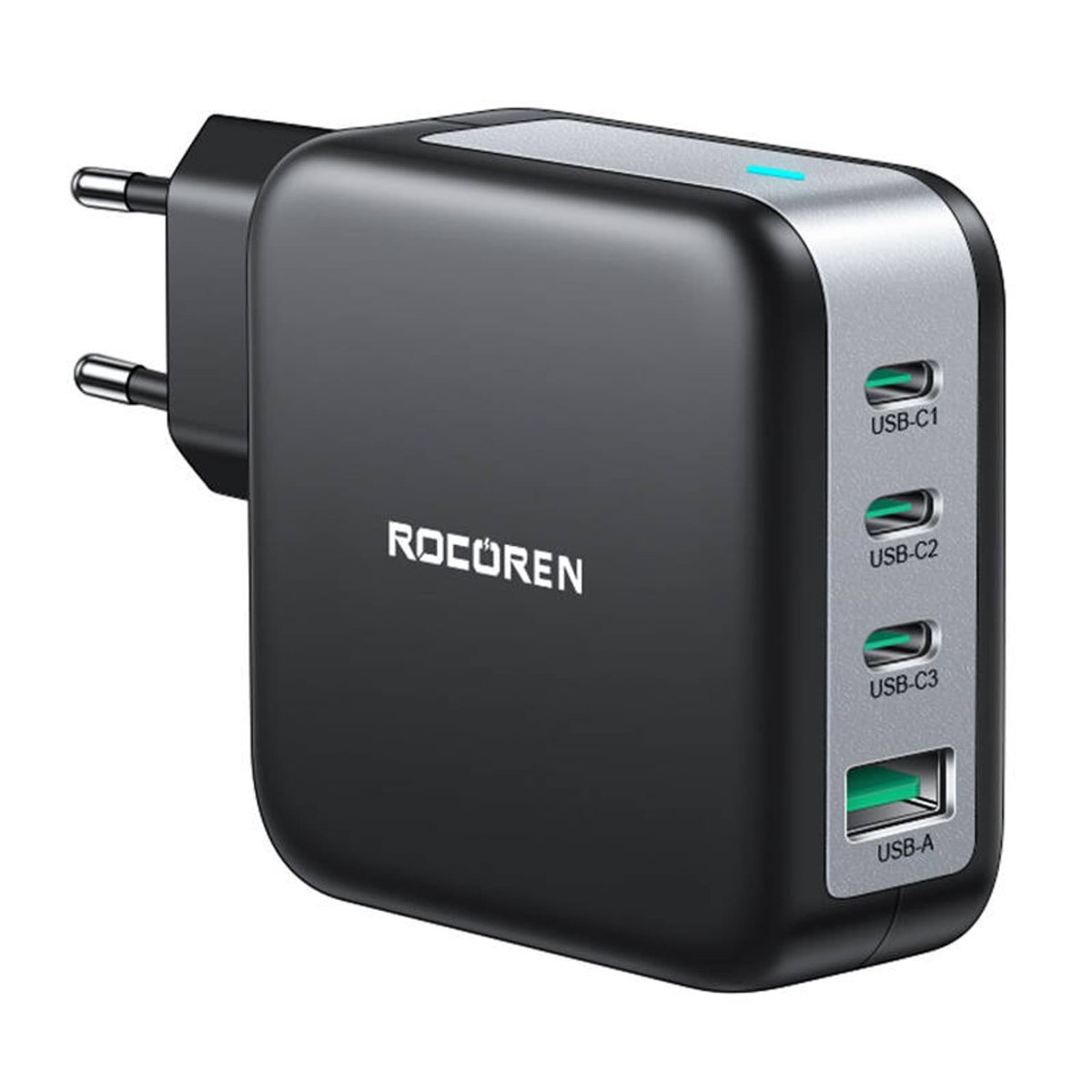 Ładowarka sieciowa Rocoren 3x USB-C, 1x USB, Power Delivery 3.0, GaN ...