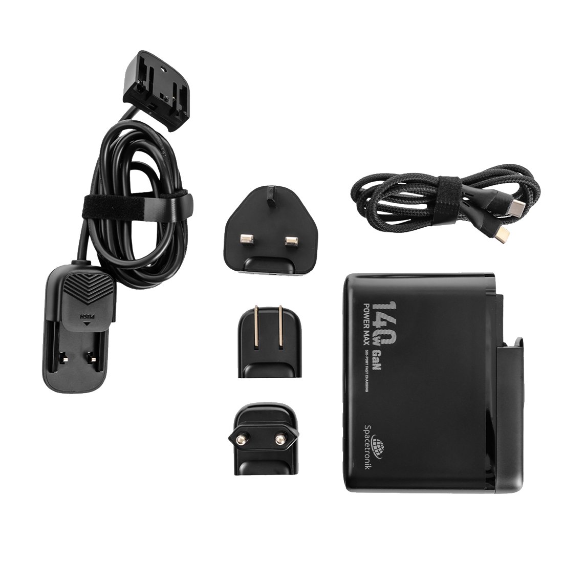 Ładowarka sieciowa Stacja ładowania 140W GaN Spacetronik SR103 LED 6 ...