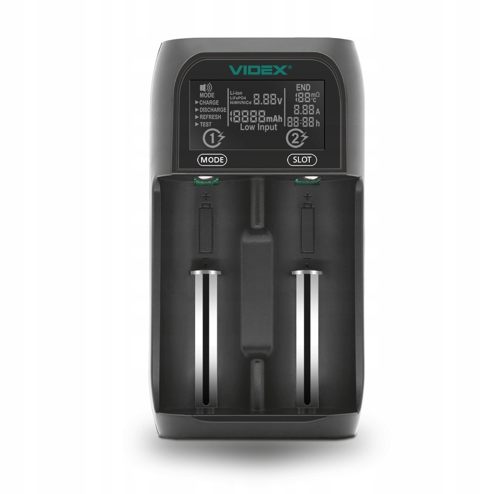 Ładowarka Videx VCH-UT201 2 16340, 17670, 18350, 18500, AA, AAA, C (R14) - Videx | Sklep EMPIK.COM