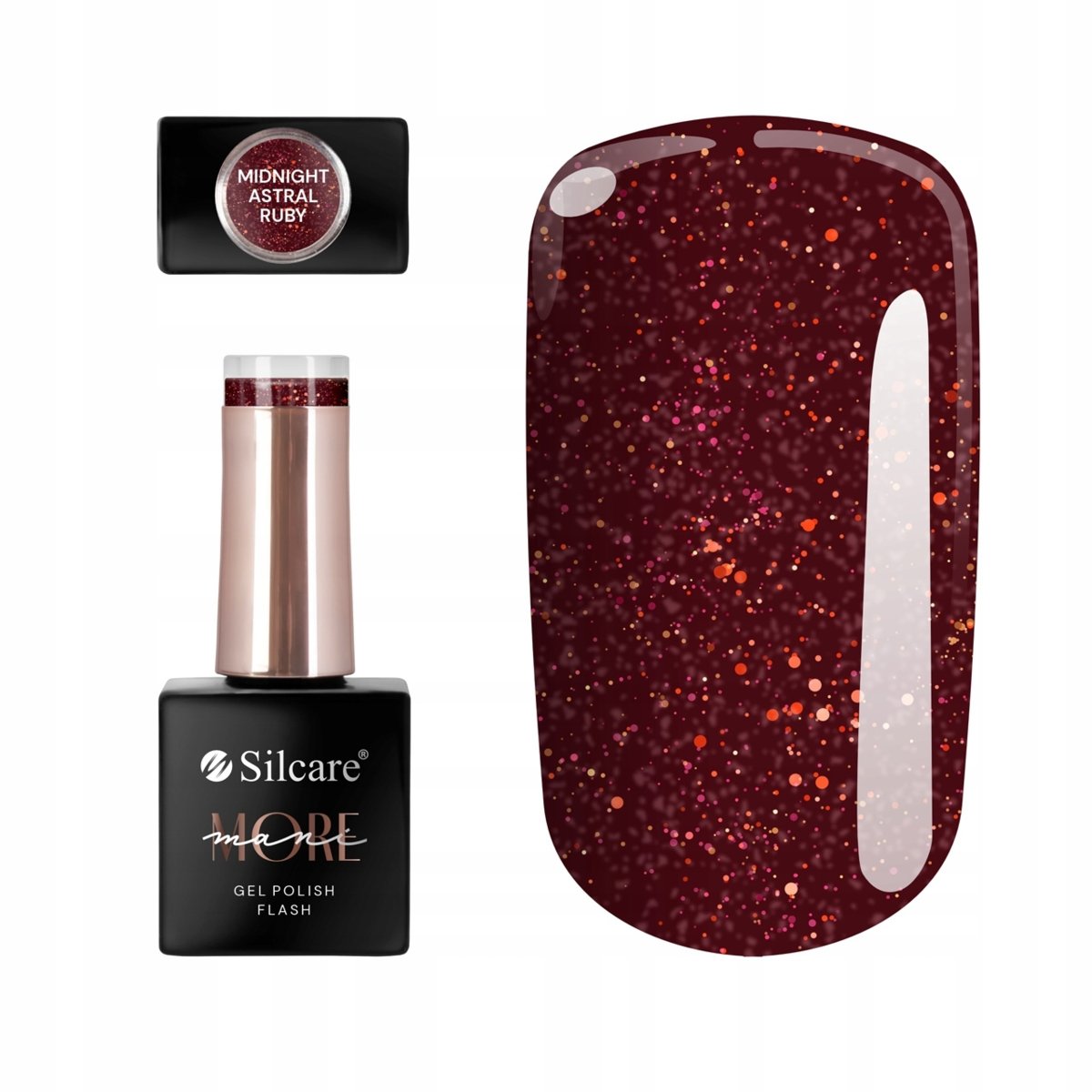 Lakier Hybrydowy Manimore Flash Midnight Astral Ruby 10G Bez Tpo Do ...