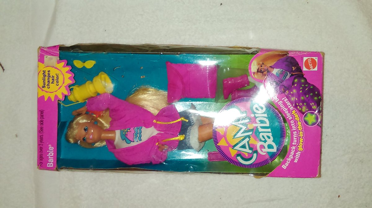 Lalka Barbie Camp z plecakiem/śpiworem (1993) - Barbie | Sklep EMPIK.COM