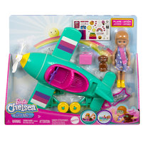 LALKA BARBIE CHELSEA PILOTKA Zestaw z Samolotem i Pieskiem AKCESORIA ...