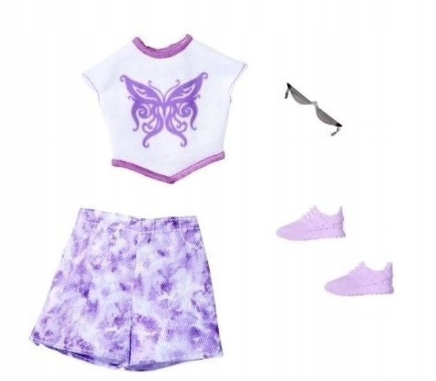 Lalka Barbie Fashionistas Ubranka dodatki modowe akcesoria zestaw ...